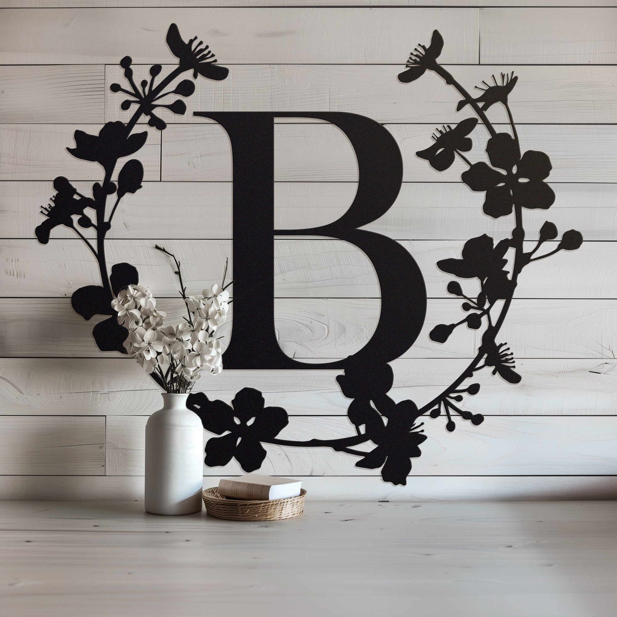 Cherry Blossom Letter Monogram – Infinity Metals Design