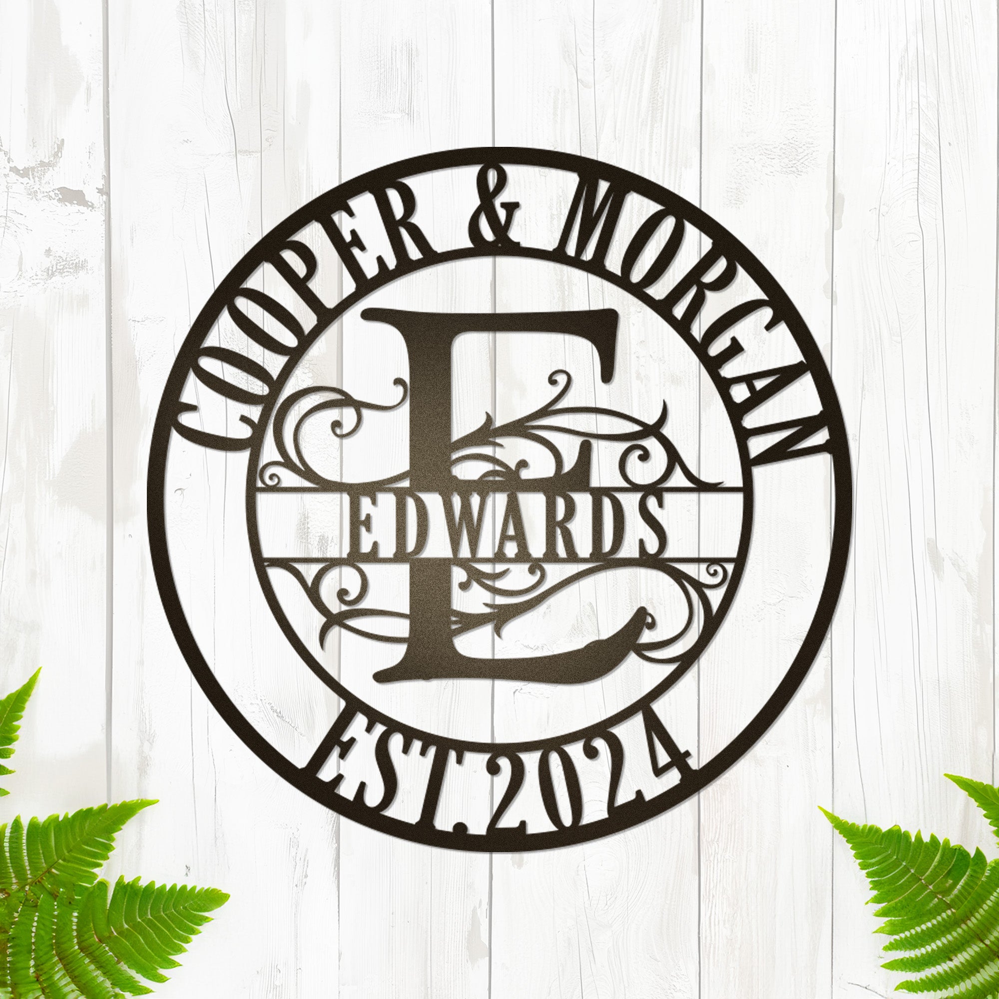 Classy Wedding Monogram Sign – Infinity Metals Design