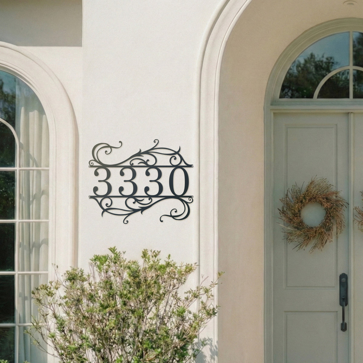 Split Swirl Address Sign – Infinity Metals Design