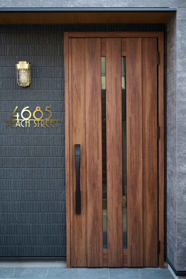 Mid Century House Numbers – Infinity Metals Design